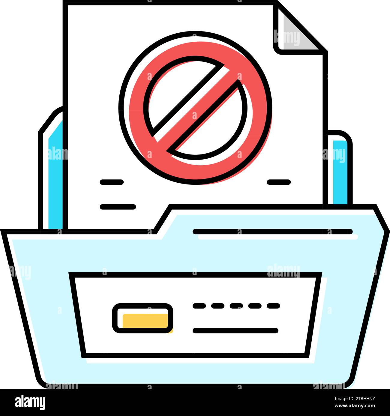 proposal rejected color icon vector illustration Stock Vector Image ...