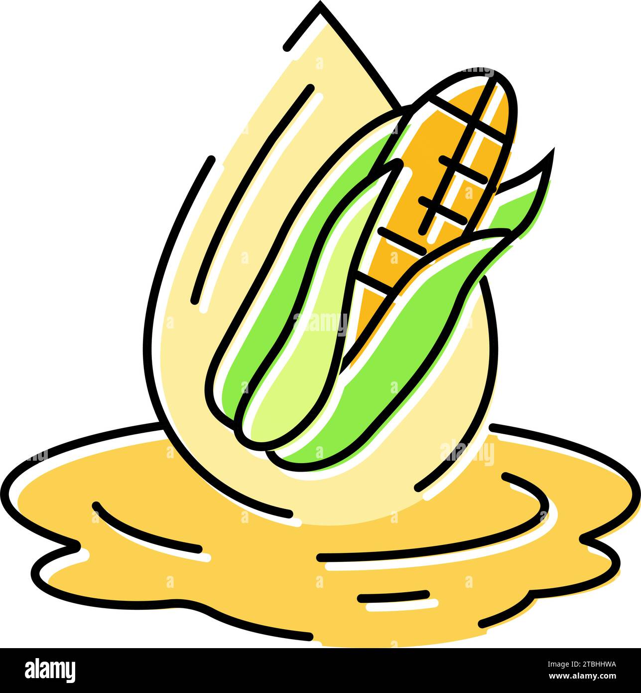 corn oil liquid yellow color icon vector illustration Stock Vector ...