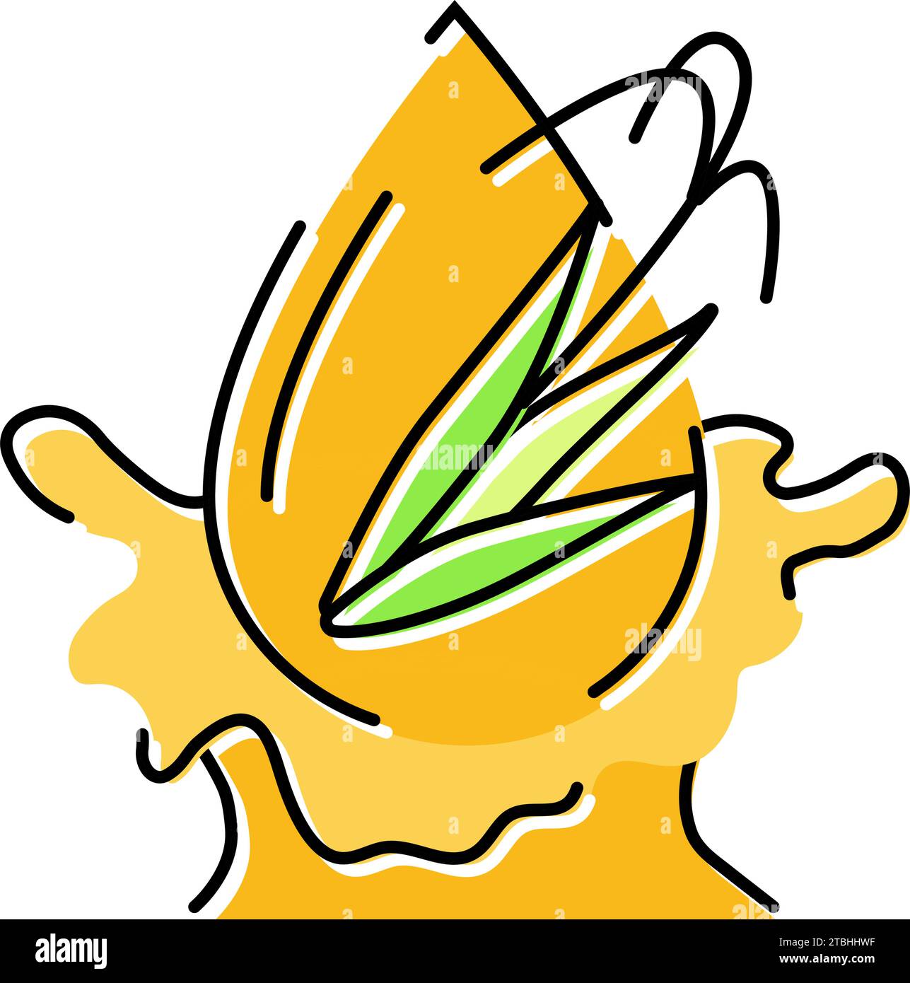 rice oil liquid yellow color icon vector illustration Stock Vector ...