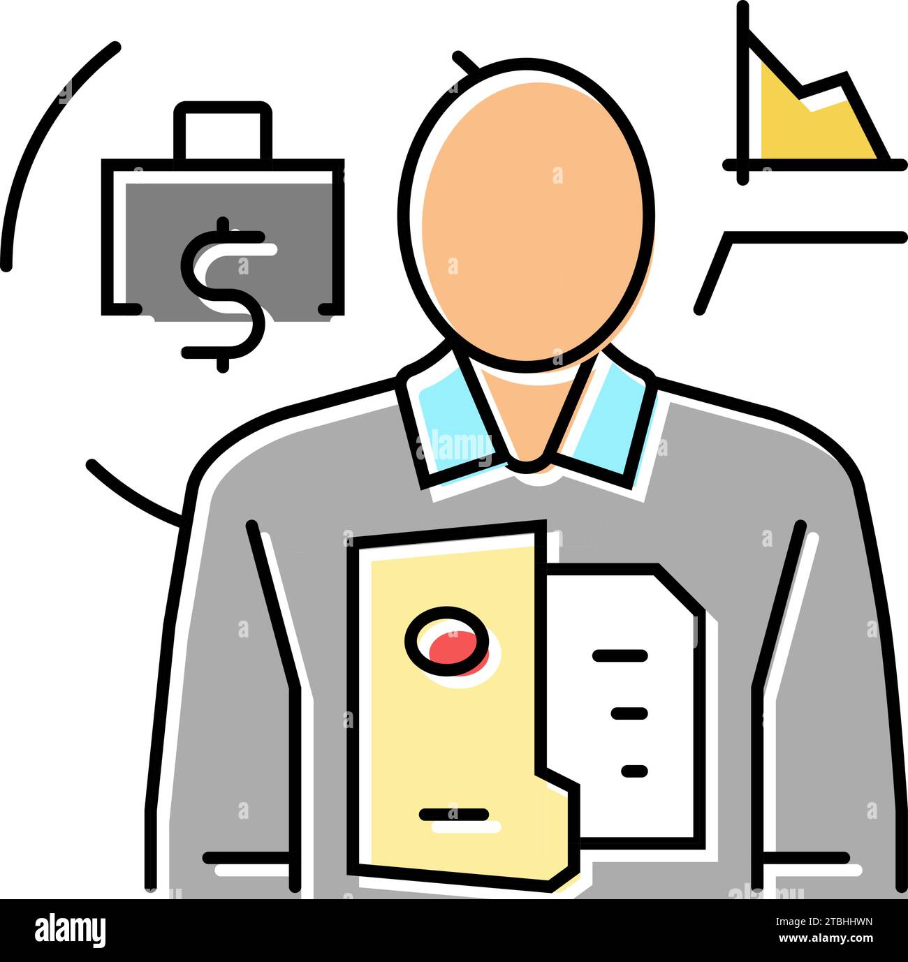 business scientist worker color icon vector illustration Stock Vector ...