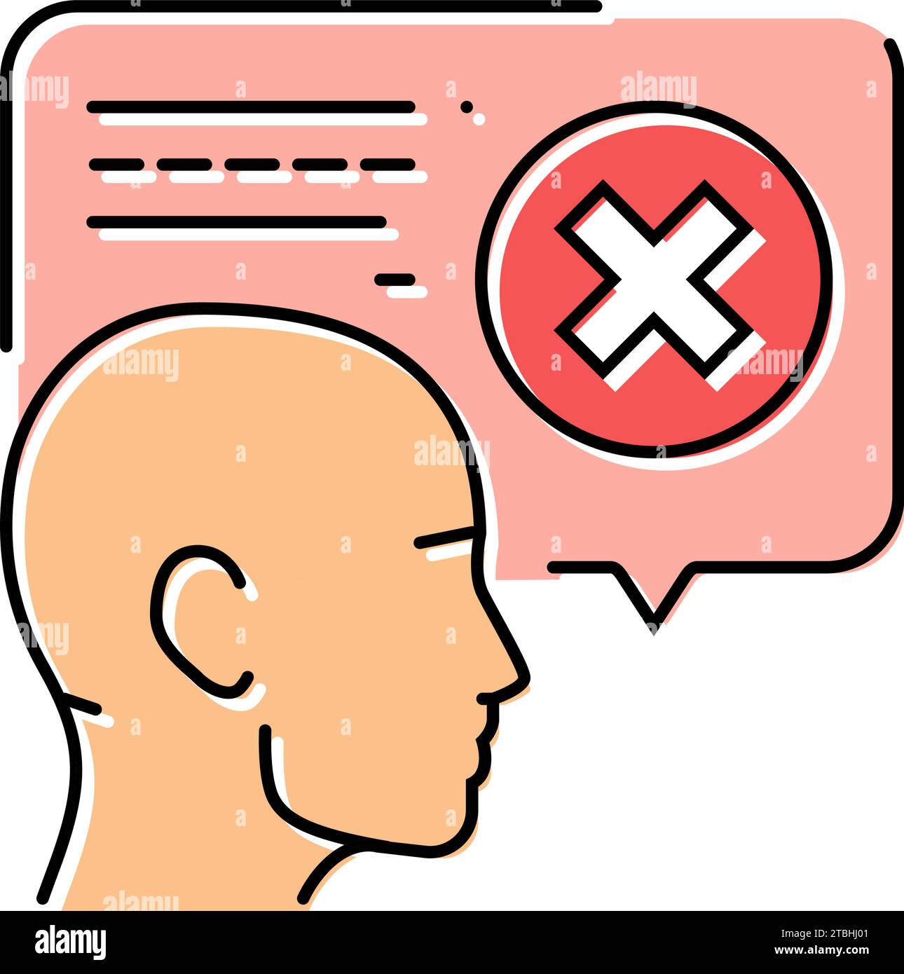 wrong answer color icon vector illustration Stock Vector Image & Art ...