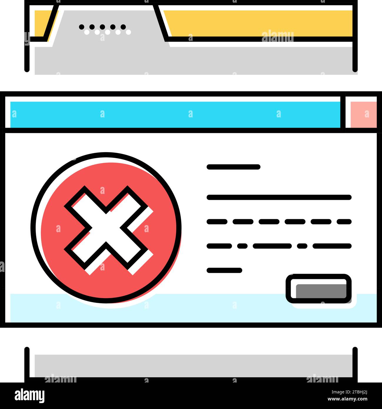 file deny color icon vector illustration Stock Vector Image & Art - Alamy