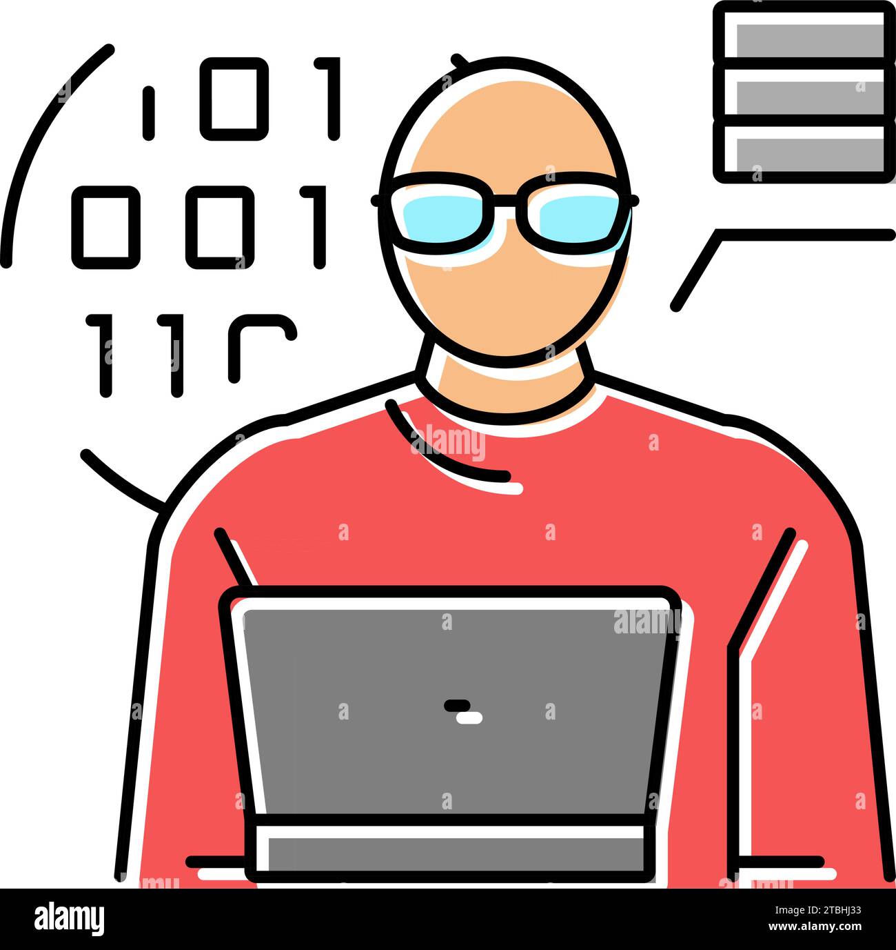 technician scientist worker color icon vector illustration Stock Vector ...