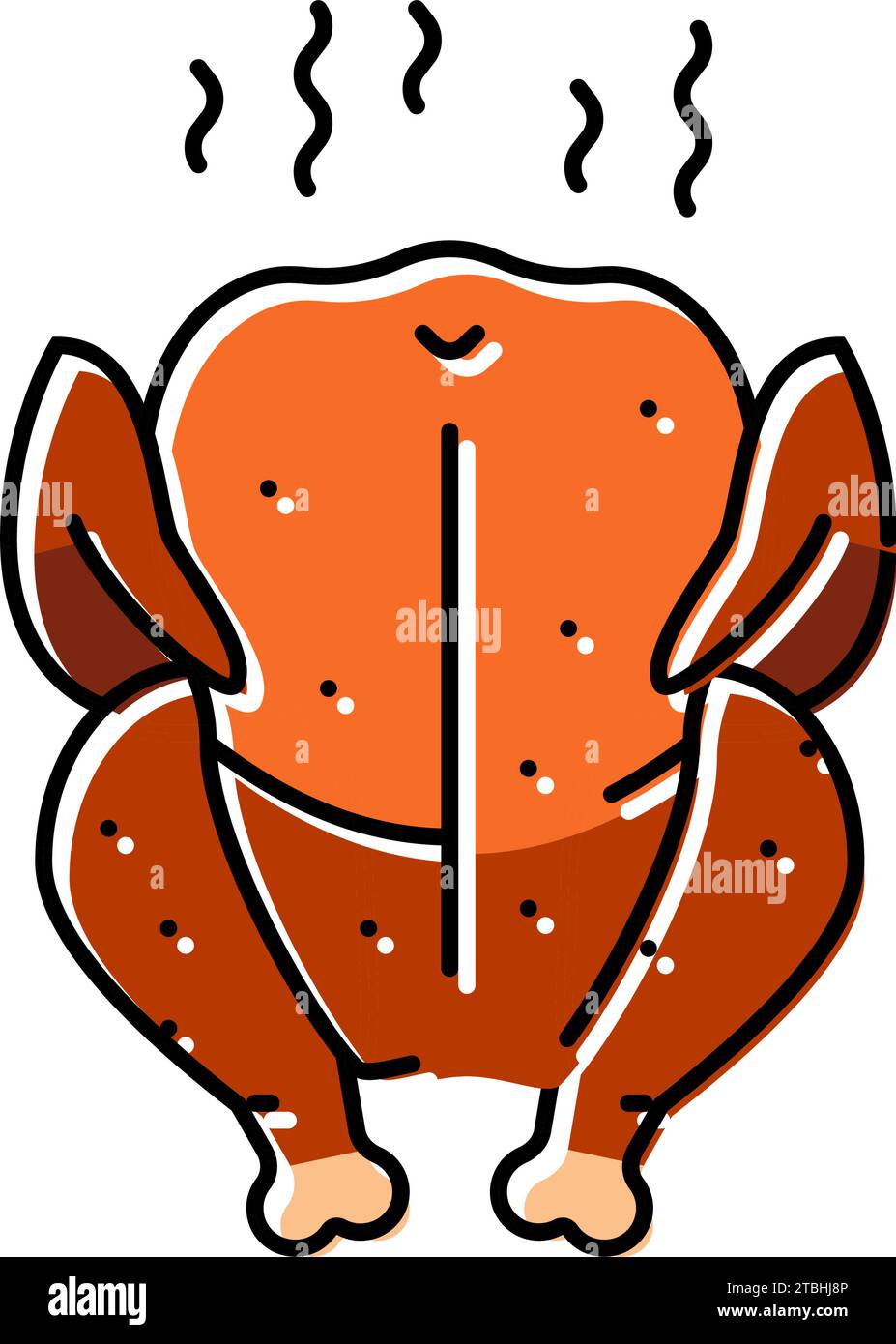 chicken smoked color icon vector illustration Stock Vector Image & Art ...