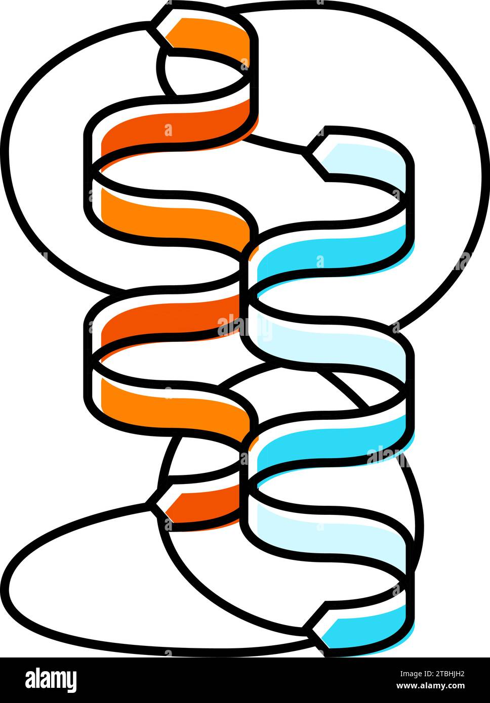 protein folding biochemistry color icon vector illustration Stock ...