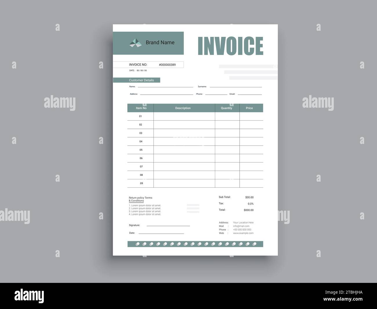 Invoice Design. Business invoice form template. Invoicing quotes, money ...