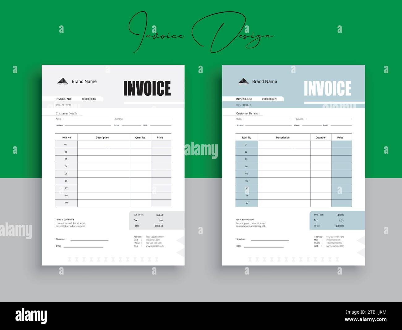 Invoice Design. Business invoice form template. Invoicing quotes, money ...