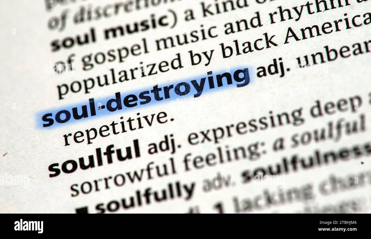 Soul destroying hi-res stock photography and images - Alamy