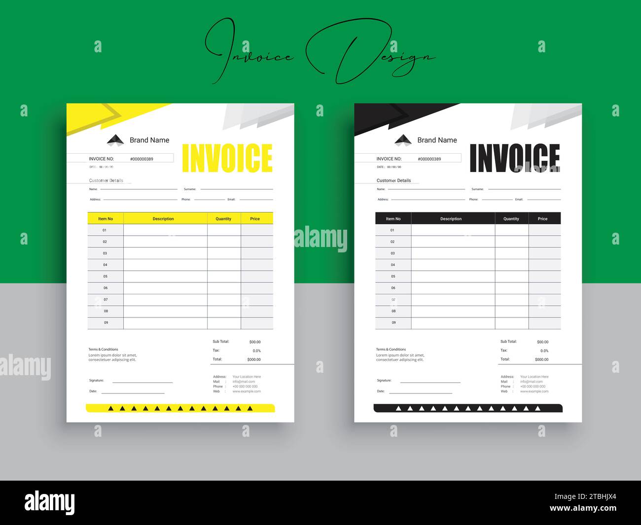 Invoice Design. Business invoice form template. Invoicing quotes, money ...