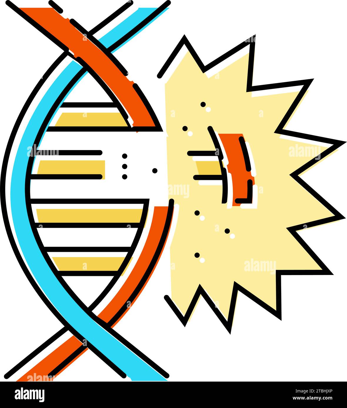 genetic mutations biochemistry color icon vector illustration Stock ...