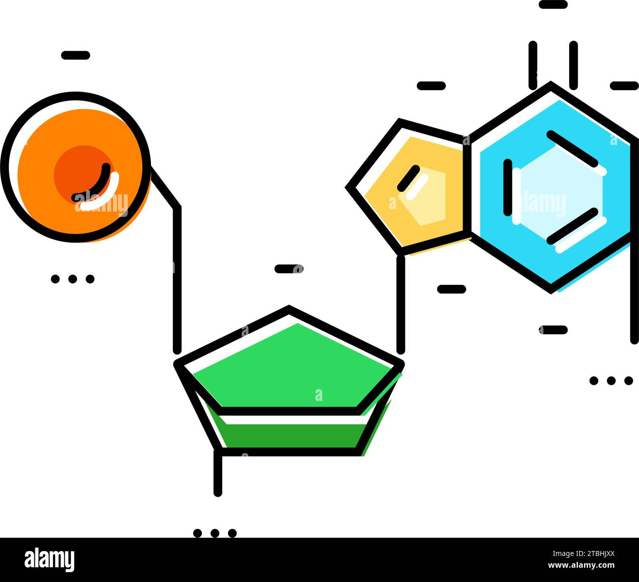 nucleic acids biochemistry color icon vector illustration Stock Vector ...