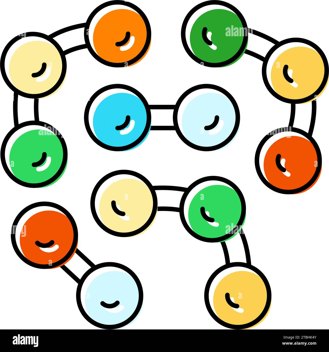 peptide bonds biochemistry color icon vector illustration Stock Vector ...