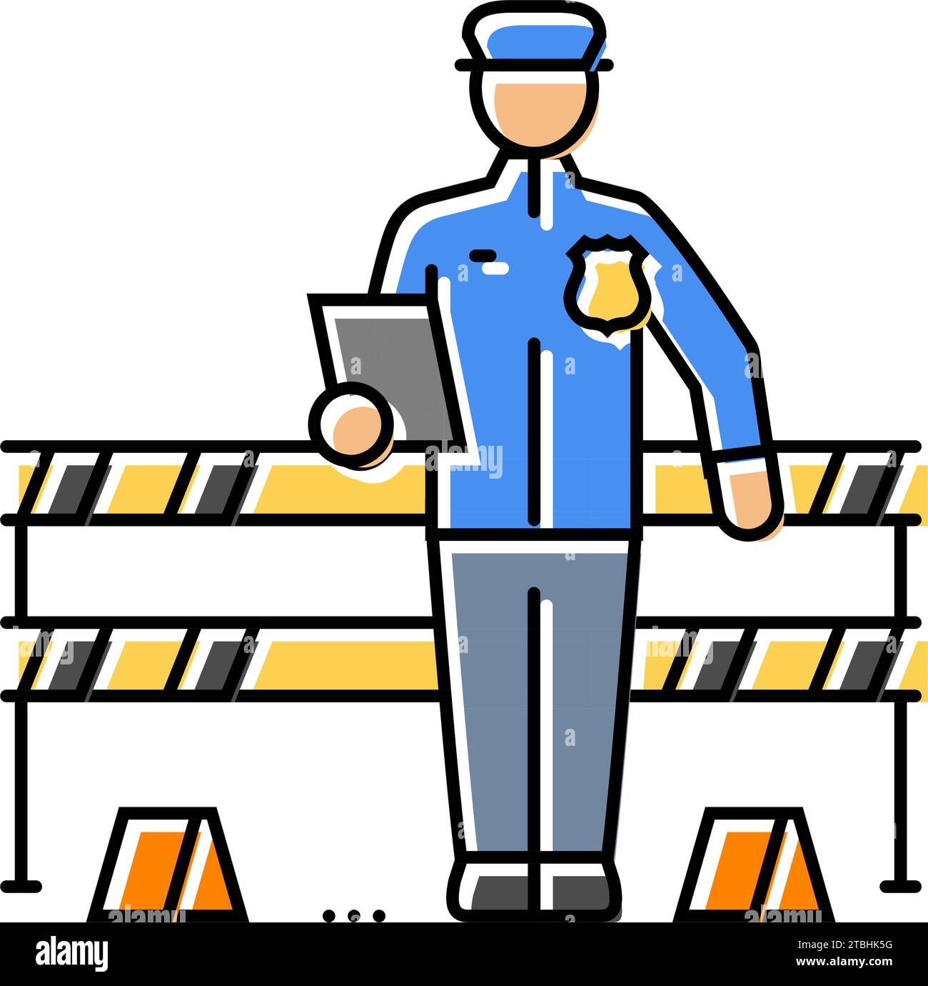 criminal investigation color icon vector illustration Stock Vector ...