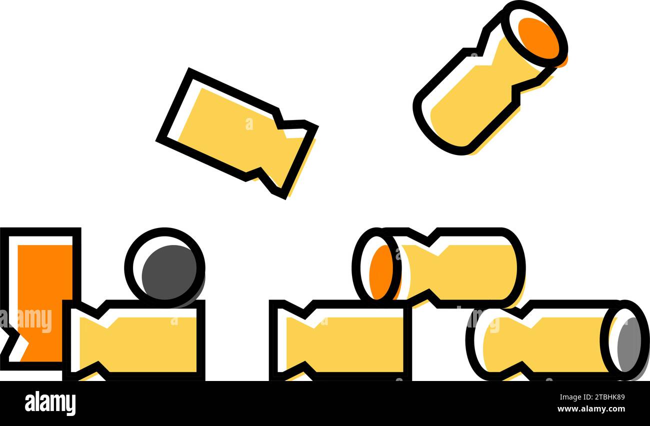 bullet casing crime color icon vector illustration Stock Vector Image ...