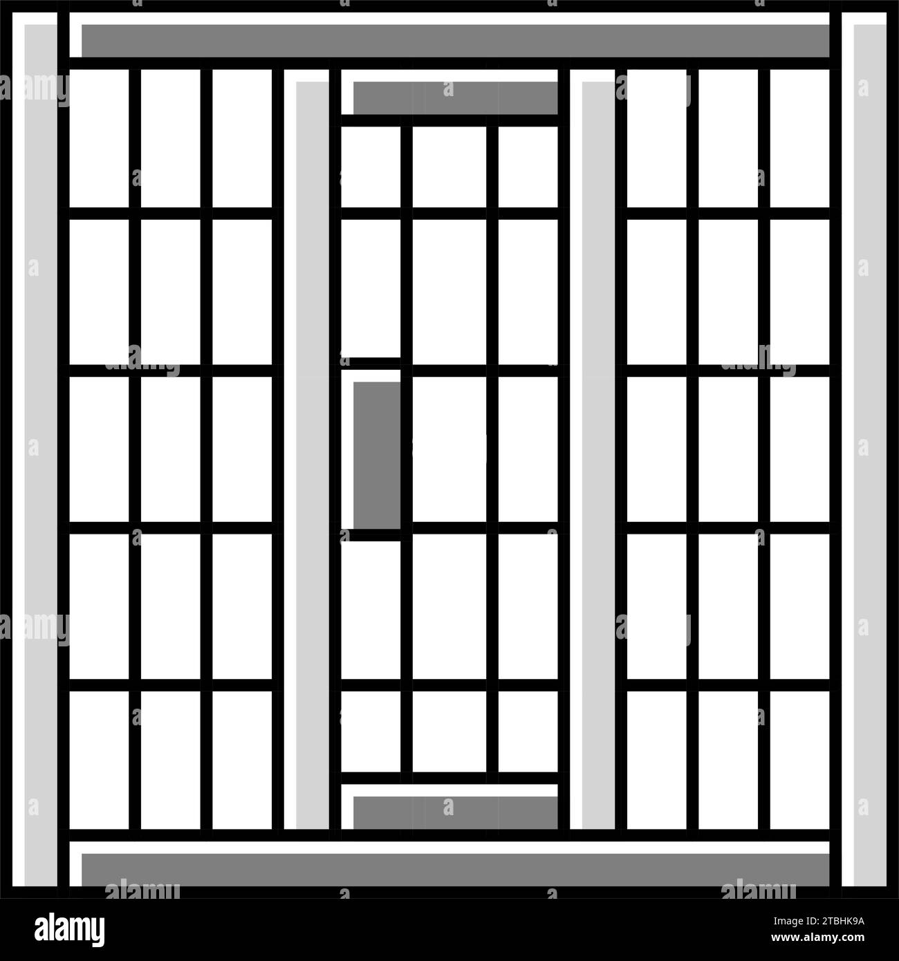Jail Cell Bars Crime Color Icon Vector Illustration Stock Vector Image And Art Alamy
