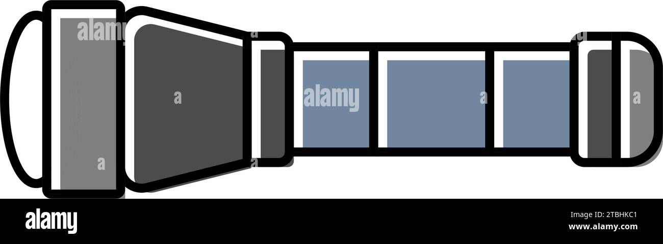 police flashlight crime color icon vector illustration Stock Vector ...