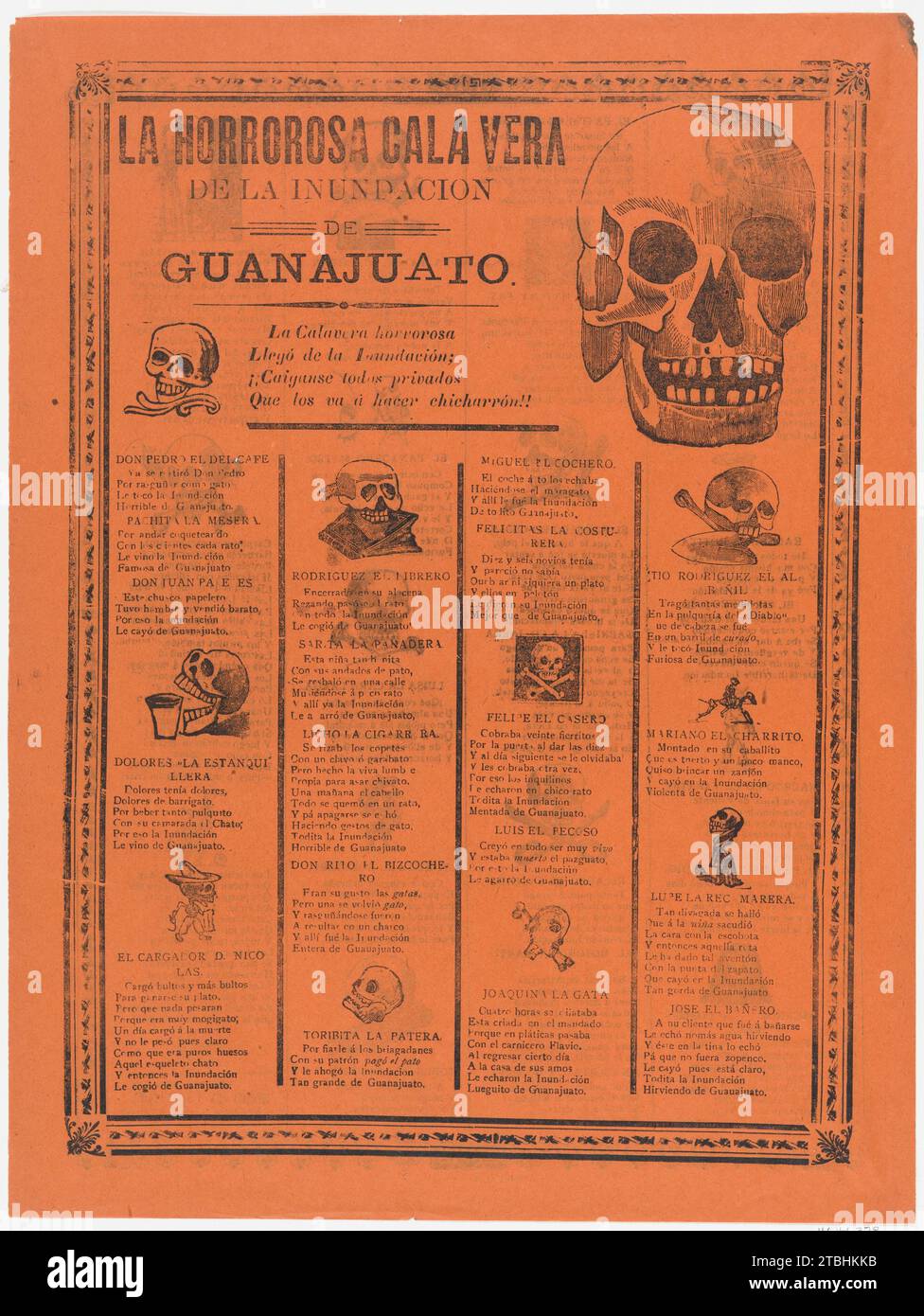 The horrific skeleton of the flood of Guanajuato 1946 by Jose Guadalupe ...