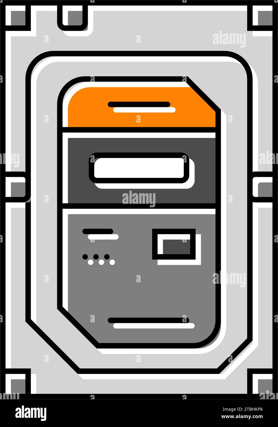 hard drive gaming pc color icon vector illustration Stock Vector Image ...