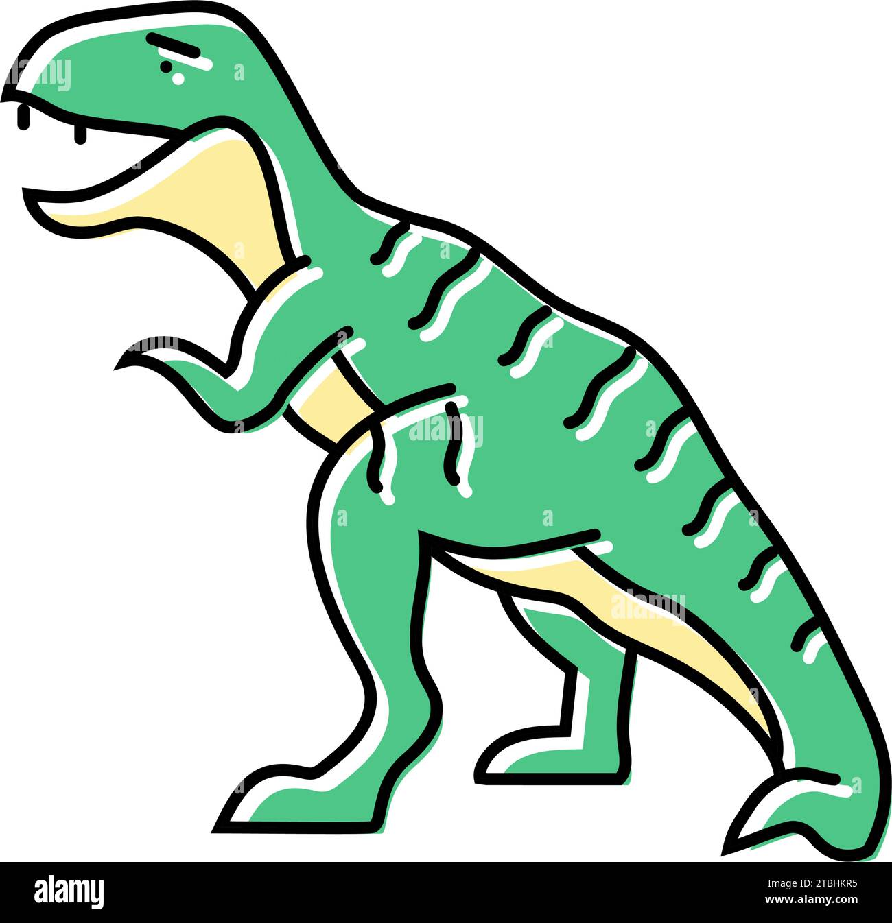 tyrannosaurus rex dinosaur animal color icon vector illustration Stock ...