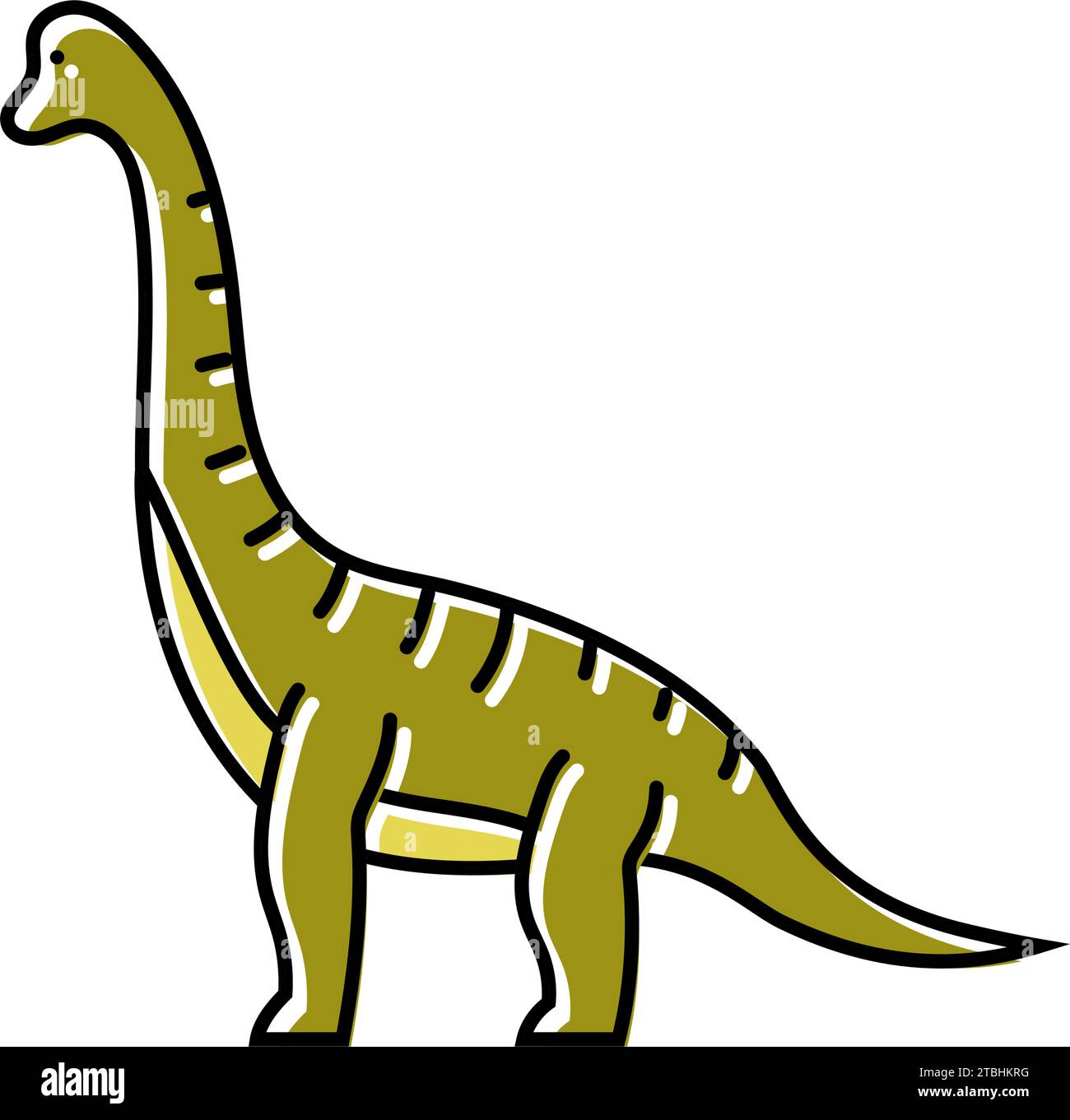 brachiosaurus dinosaur animal color icon vector illustration Stock Vector Image & Art - Alamy