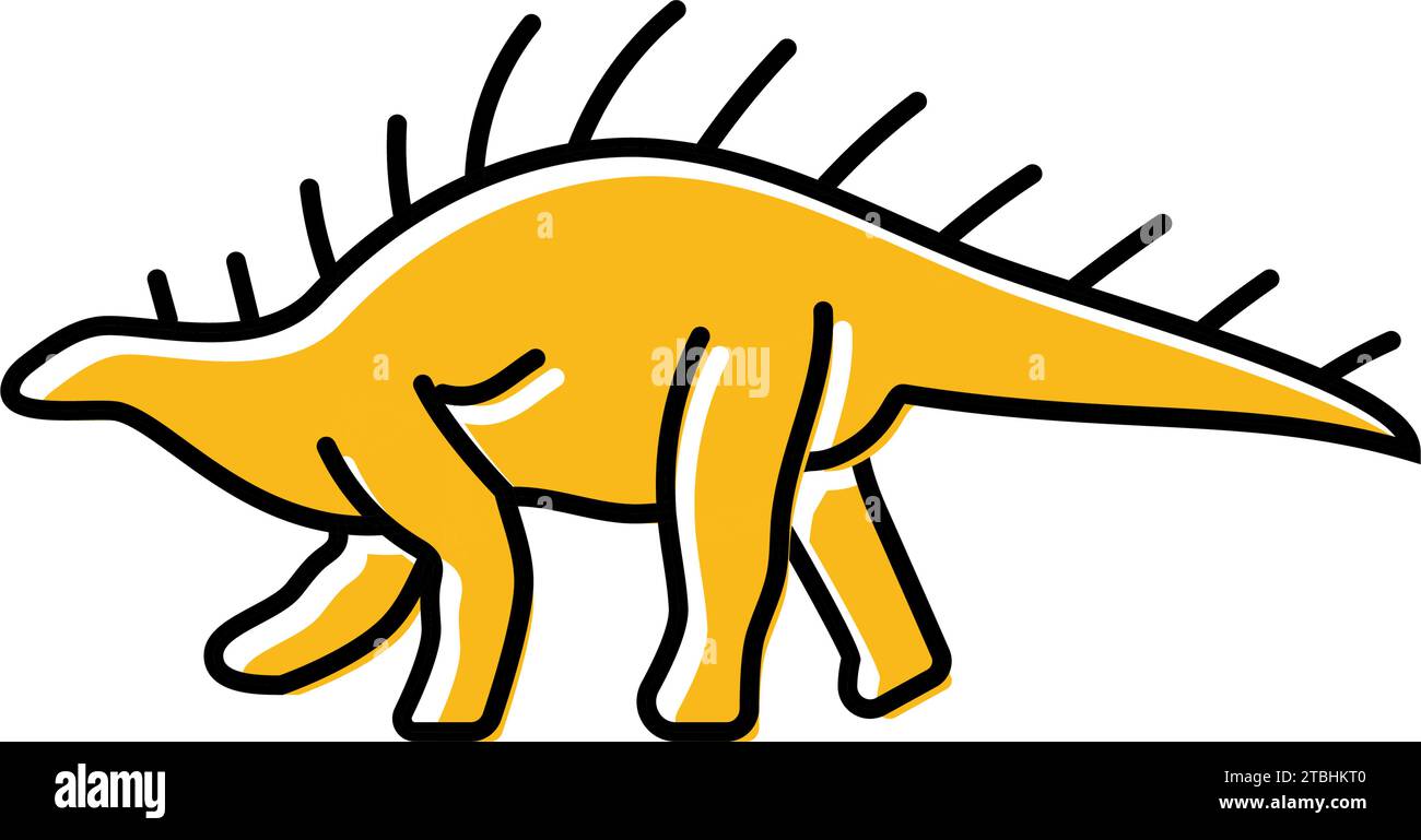 kentrosaurus dinosaur animal color icon vector illustration Stock ...