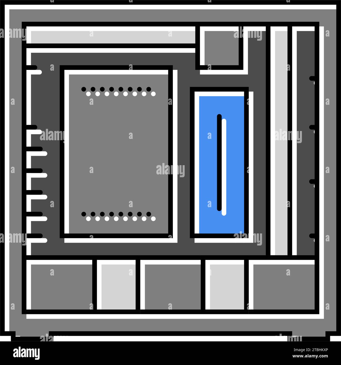 computer case gaming pc color icon vector illustration Stock Vector ...