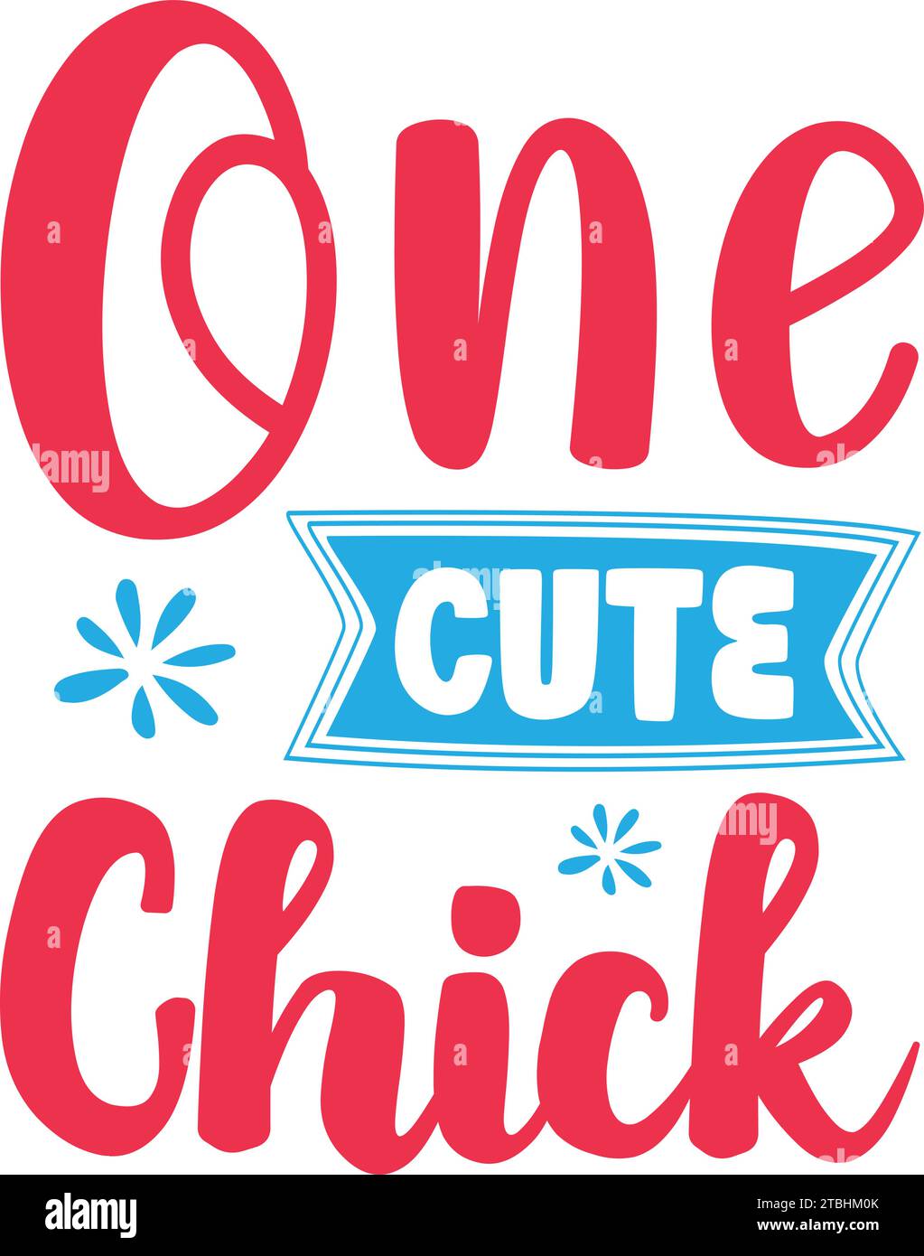 One Cute Chick Retro Design Stock Vector Images Alamy