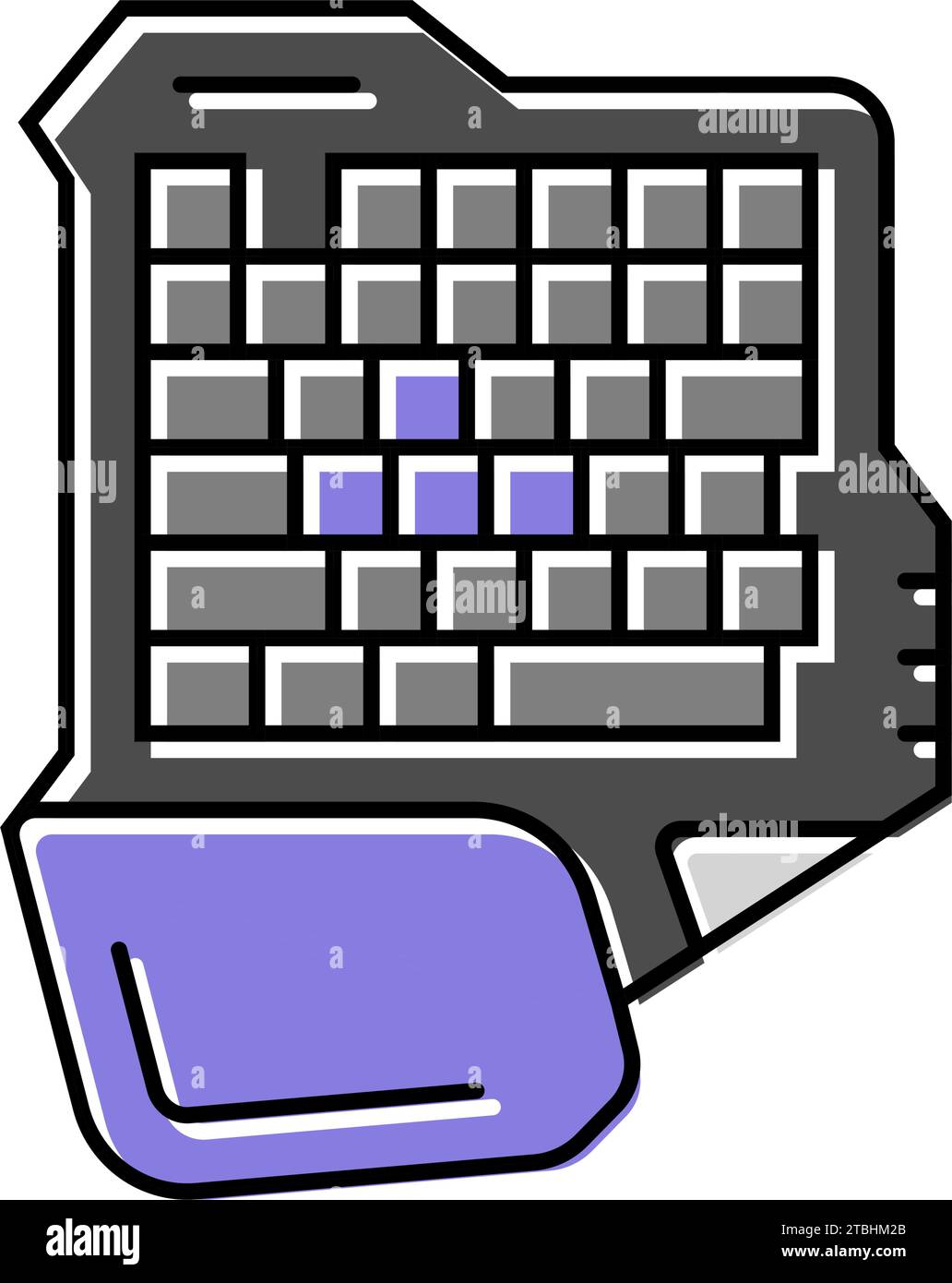 keyboard gaming pc color icon vector illustration Stock Vector Image ...