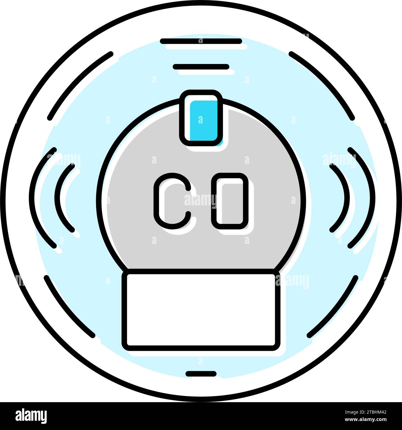 smart carbon monoxide detector home color icon vector illustration Stock Vector Image & Art - Alamy