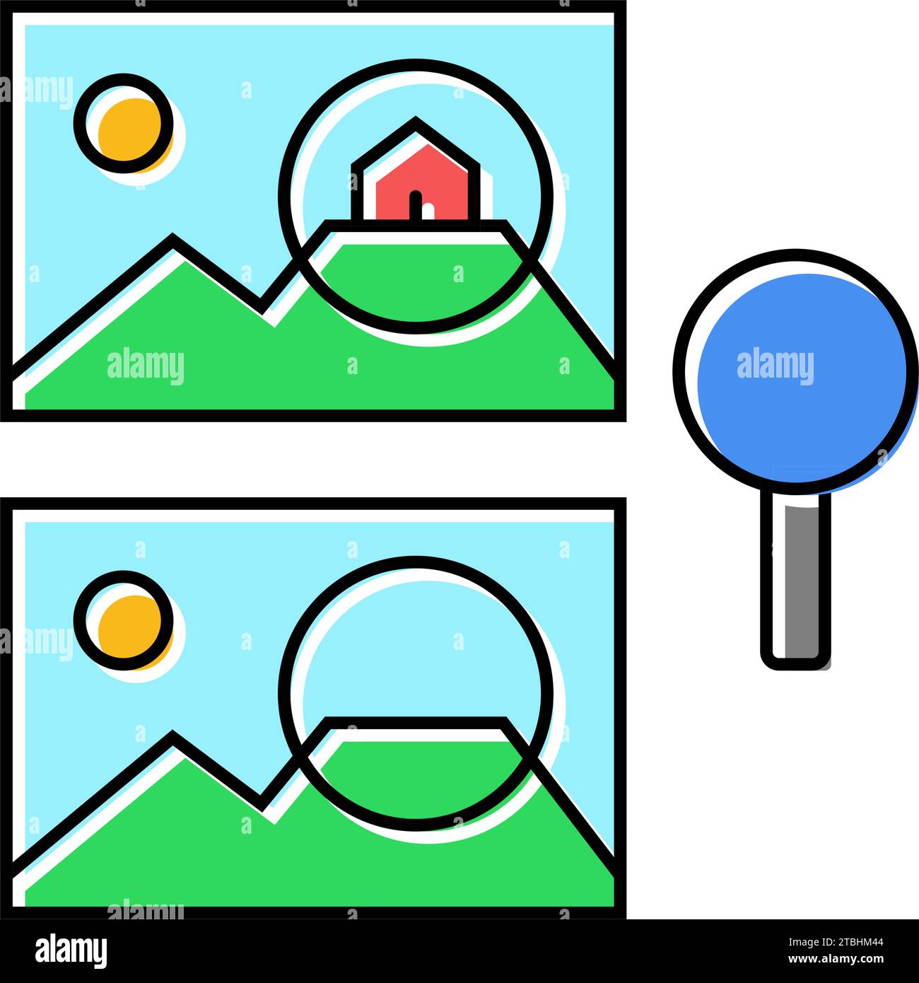 find the difference color icon vector illustration Stock Vector Image ...