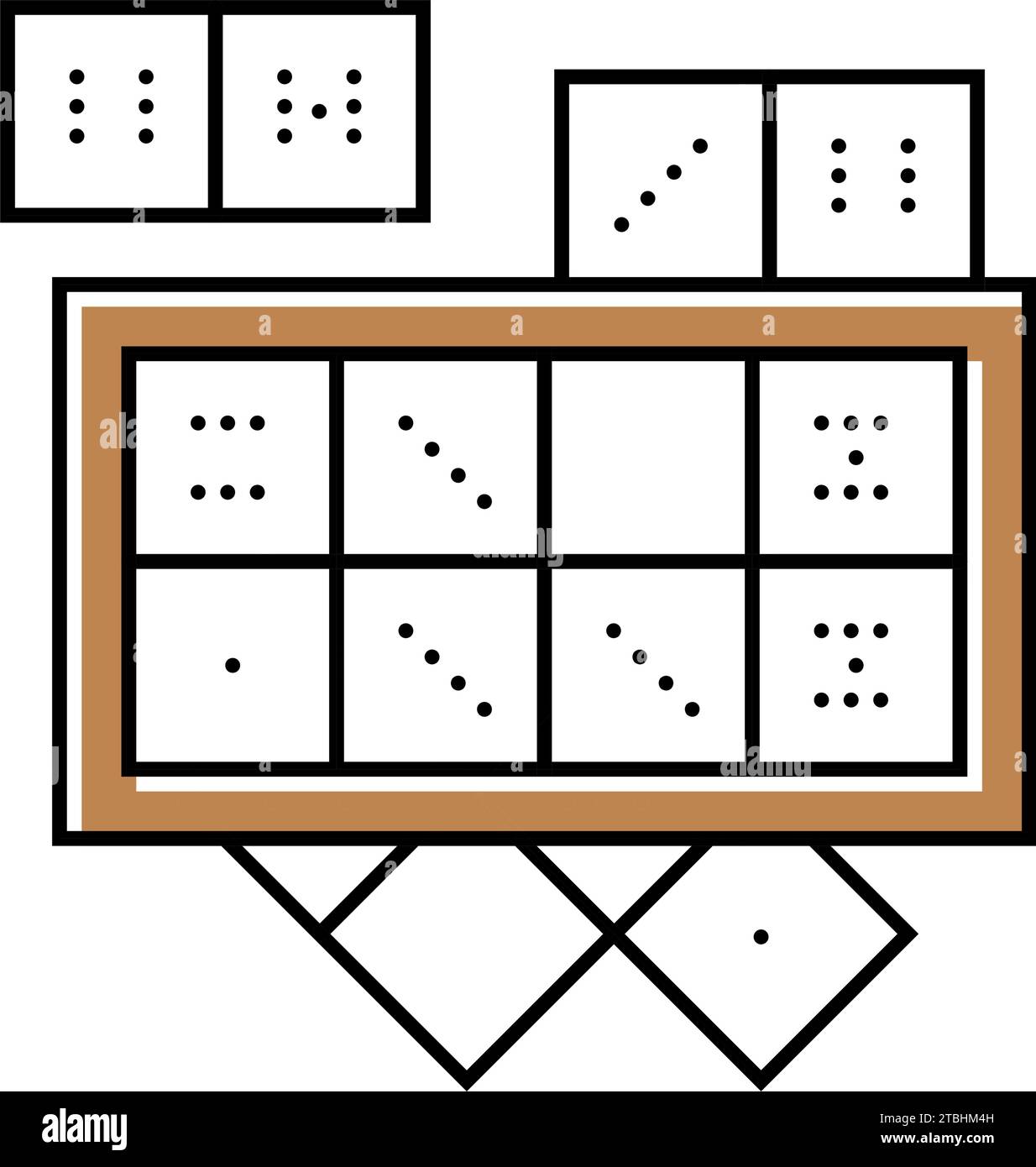 dominoes set board table color icon vector illustration Stock Vector ...