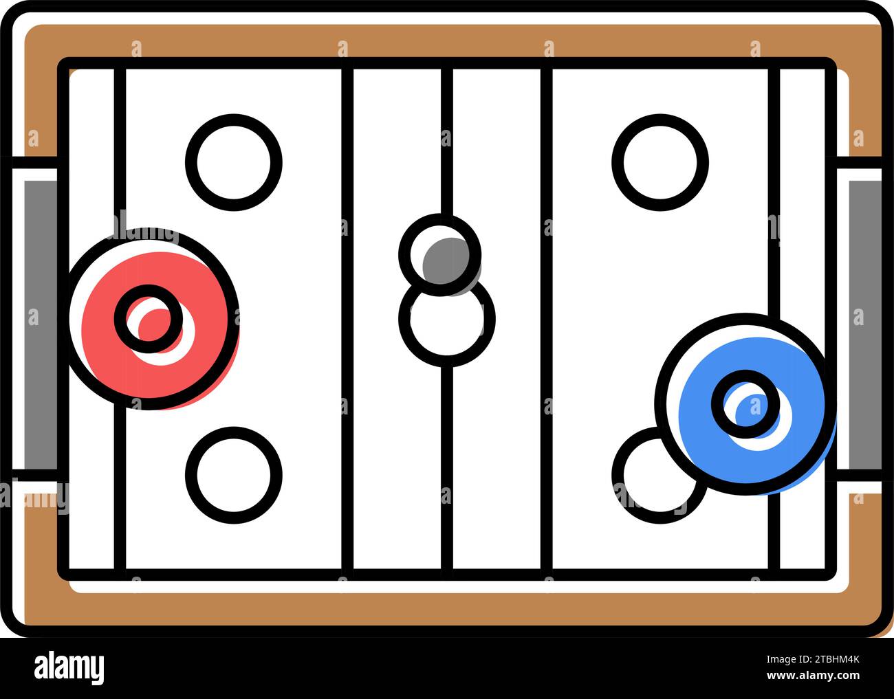 table hockey board color icon vector illustration Stock Vector Image ...