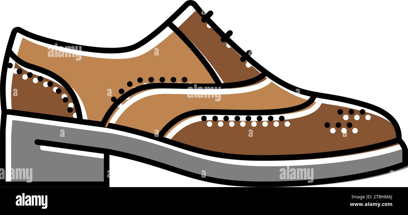 Vintage wingtip shoes Stock Vector Images - Alamy
