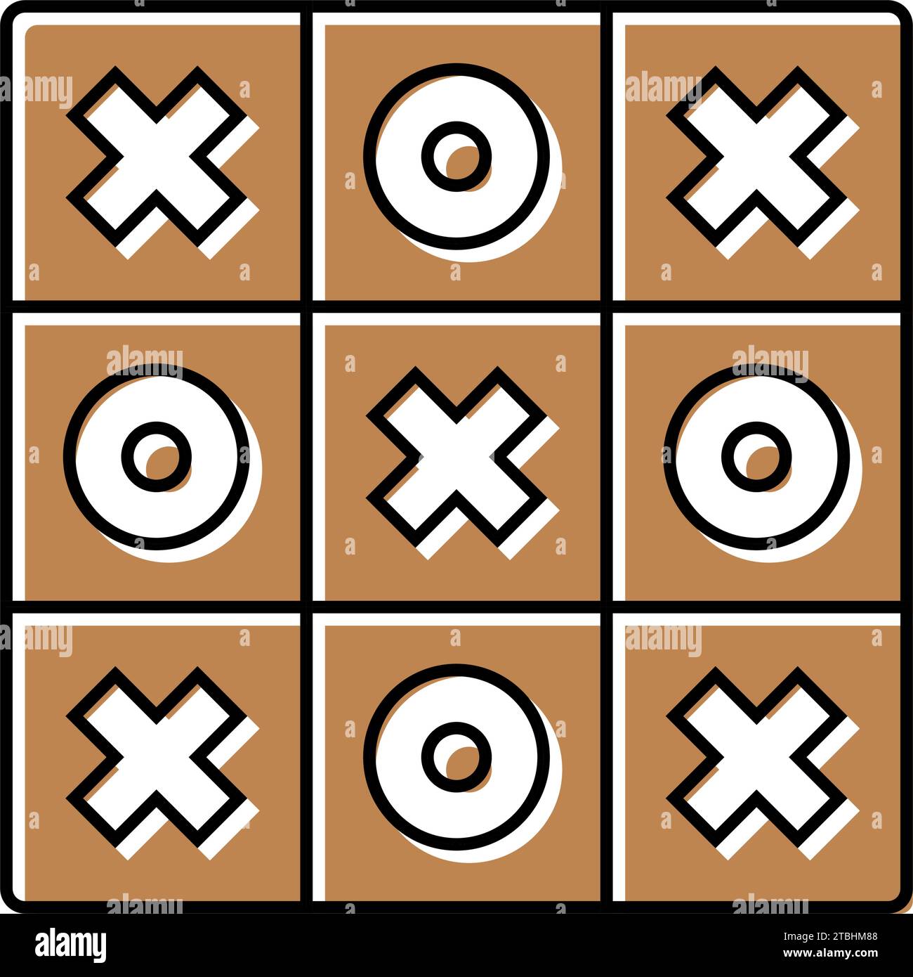tic tac toe game color icon vector illustration Stock Vector Image ...