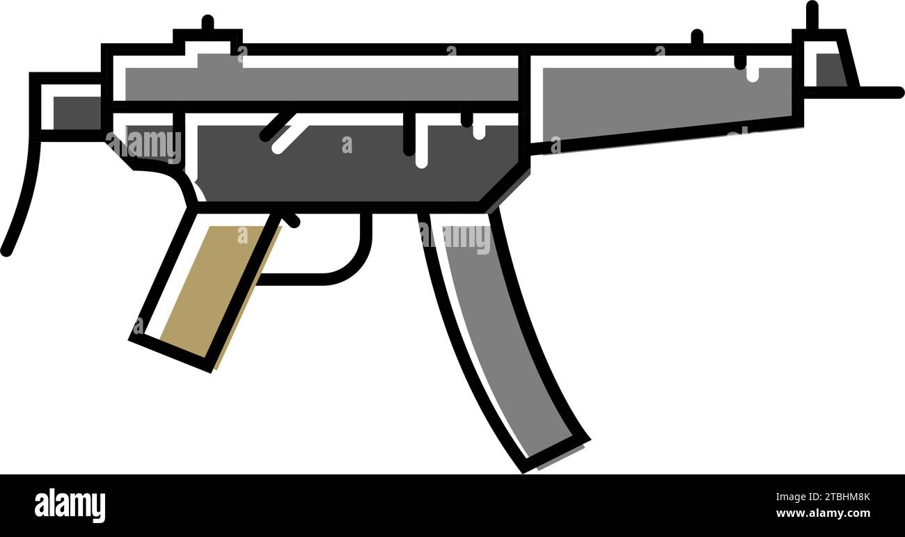 gun weapon war color icon vector illustration Stock Vector Image & Art ...