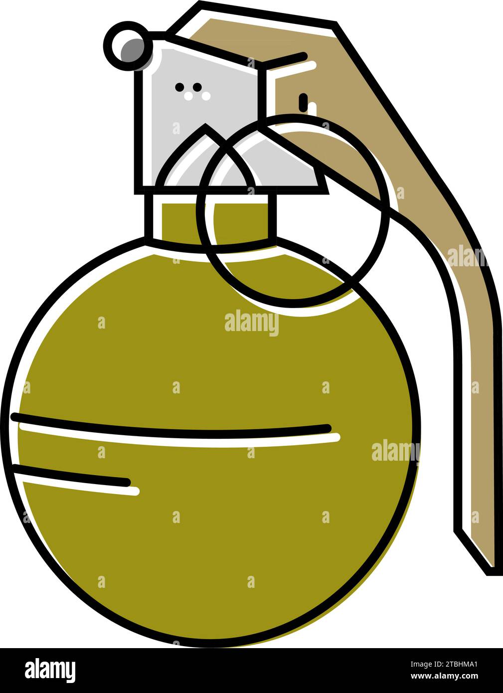 grenade weapon war color icon vector illustration Stock Vector Image ...