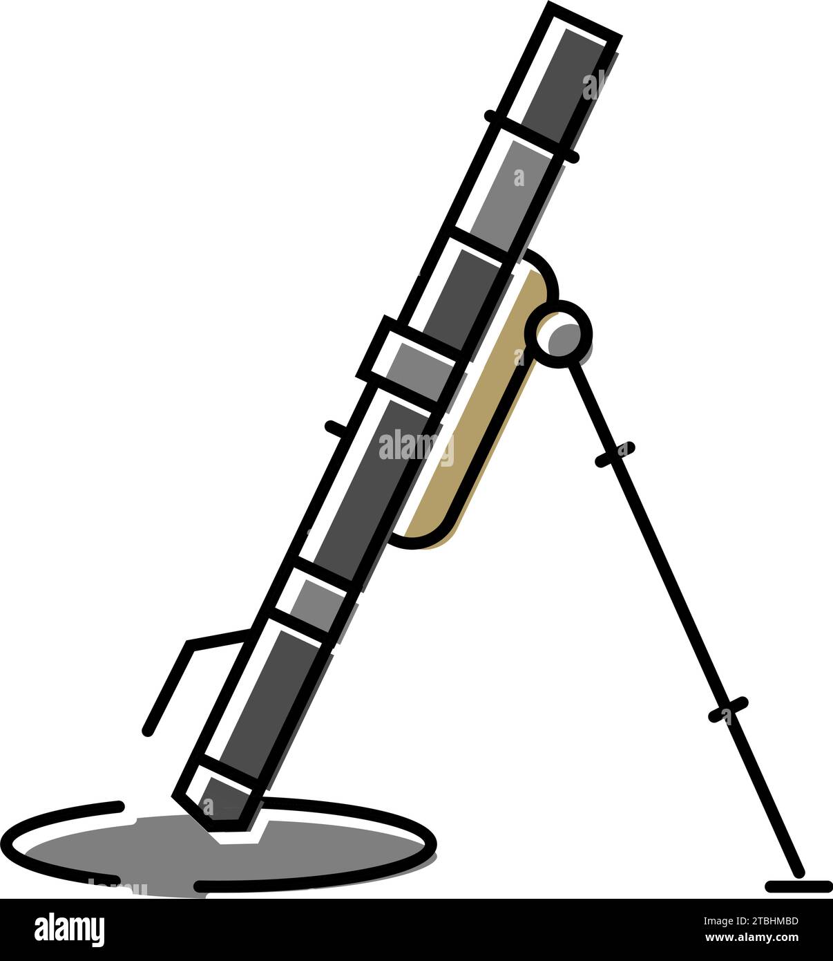 mortar weapon military color icon vector illustration Stock Vector ...