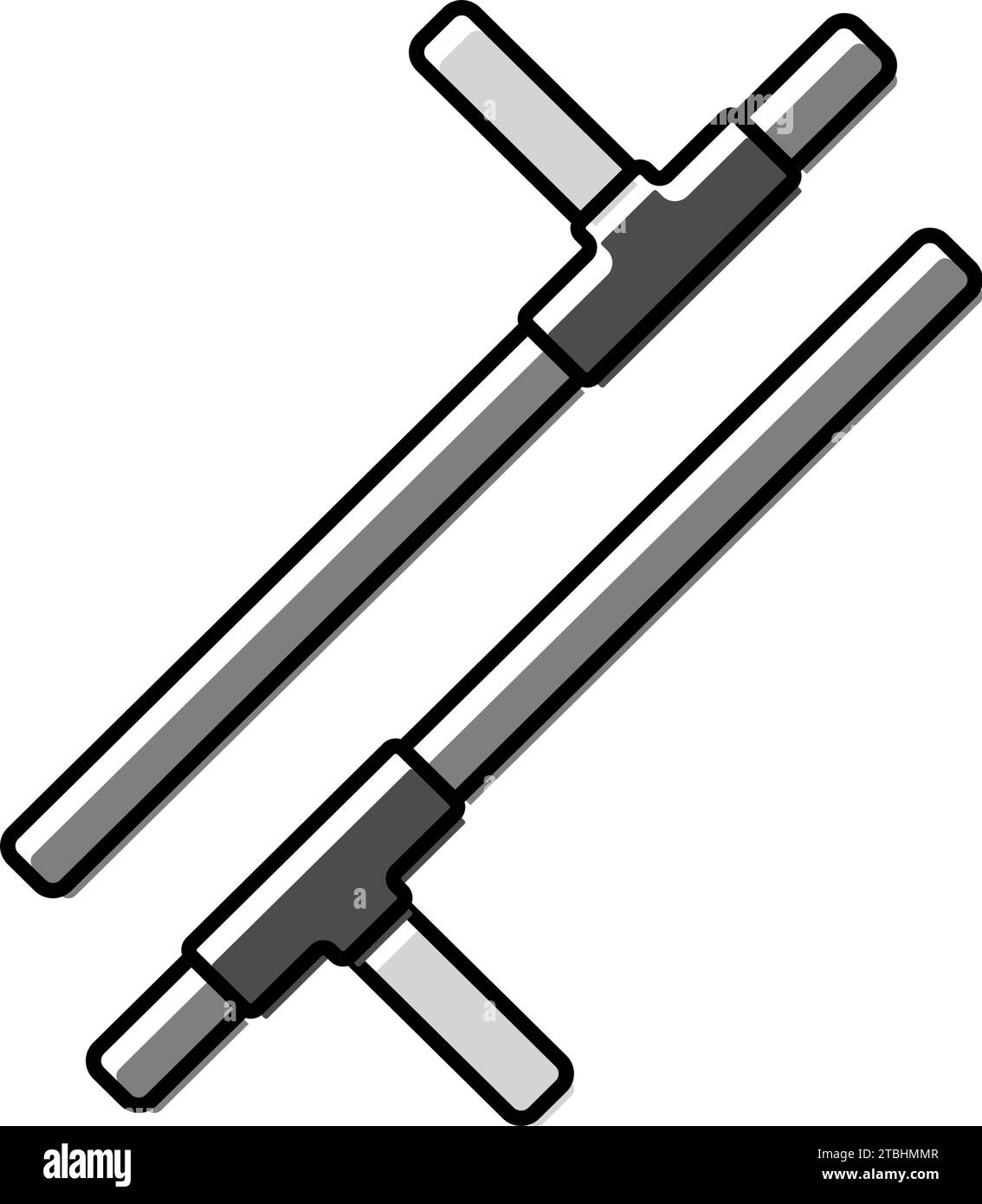 tonfa weapon military color icon vector illustration Stock Vector Image & Art - Alamy