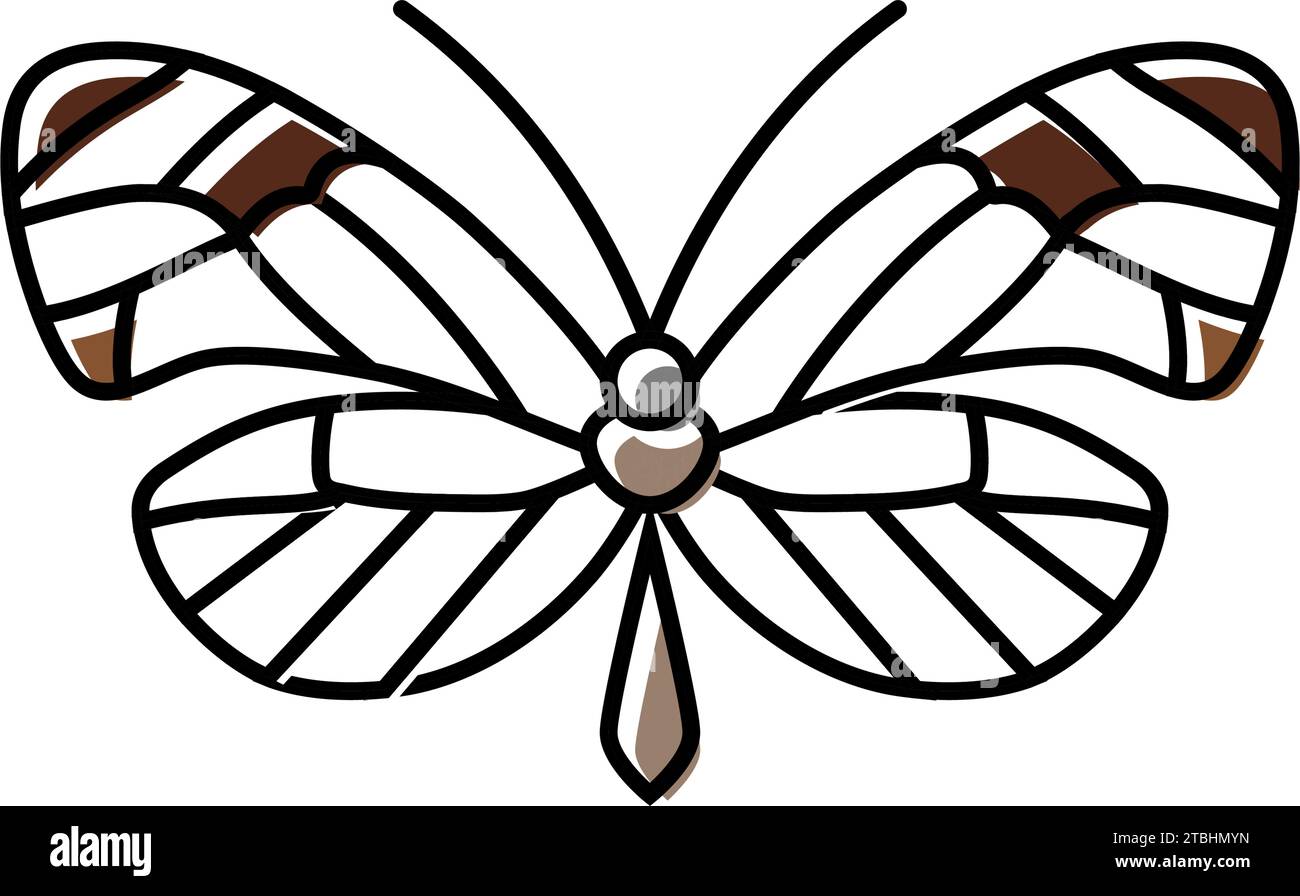 glasswing butterfly spring color icon vector illustration Stock Vector ...
