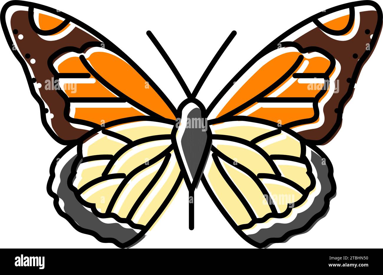 monarch summer color icon vector illustration Stock Vector Image & Art ...