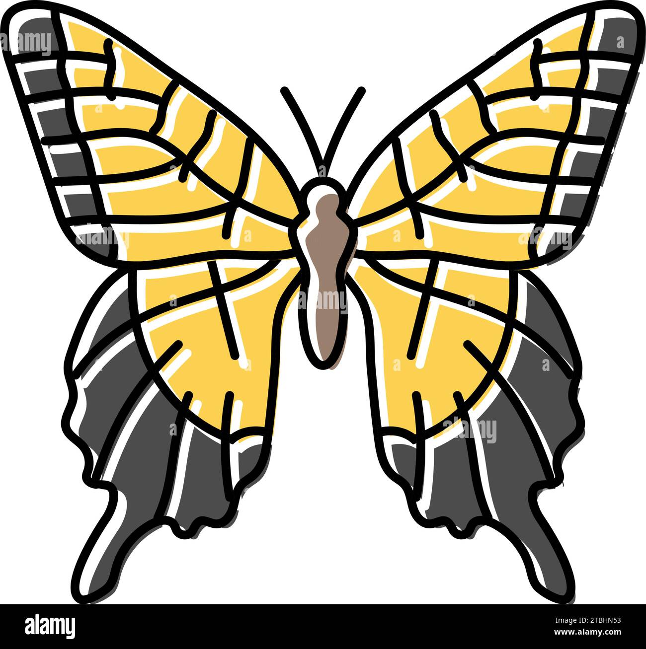 eastern tiger swallowtail summer color icon vector illustration Stock ...