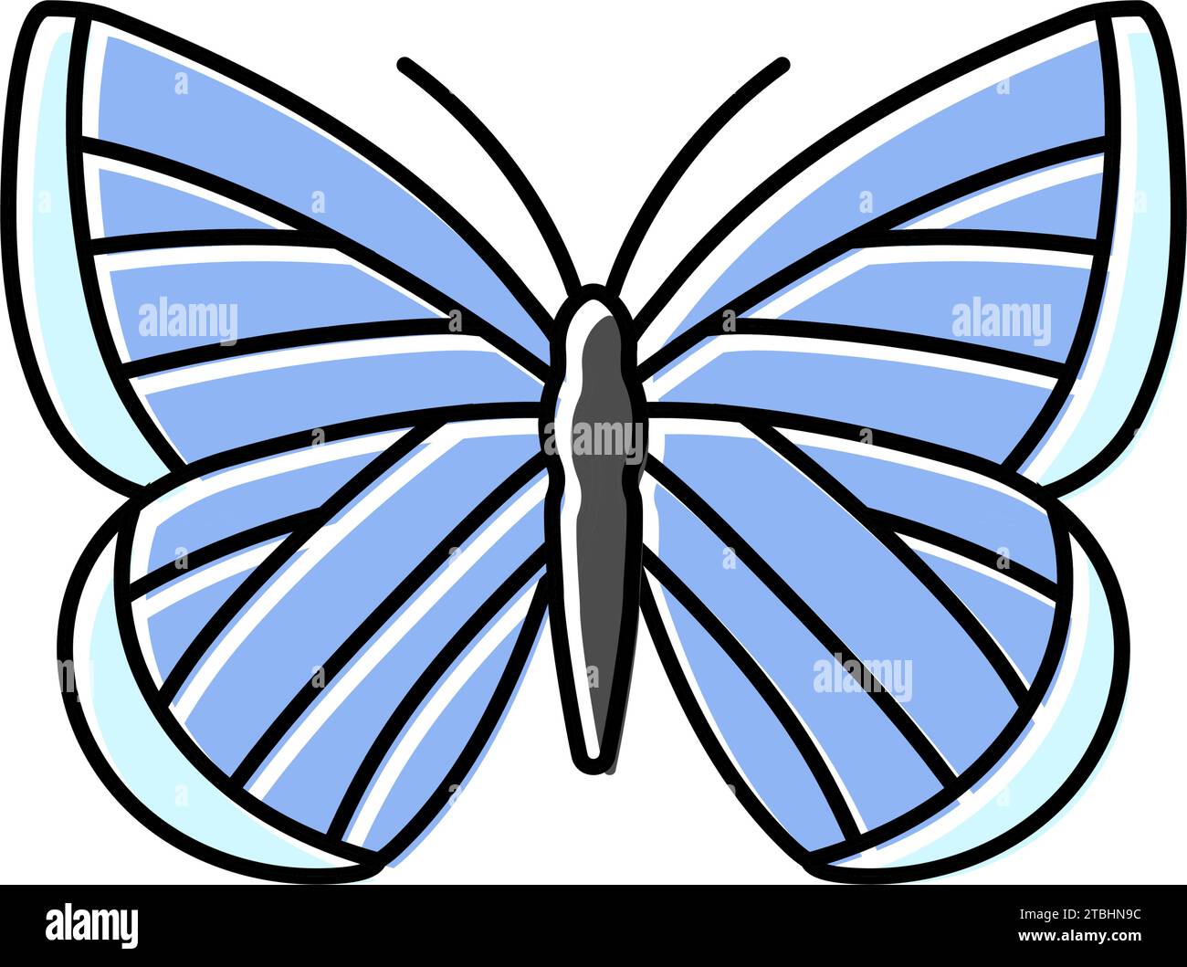 spring azure insect color icon vector illustration Stock Vector Image ...