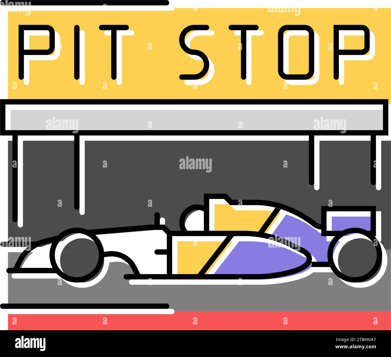 Classic racing pit stop Stock Vector Images - Alamy