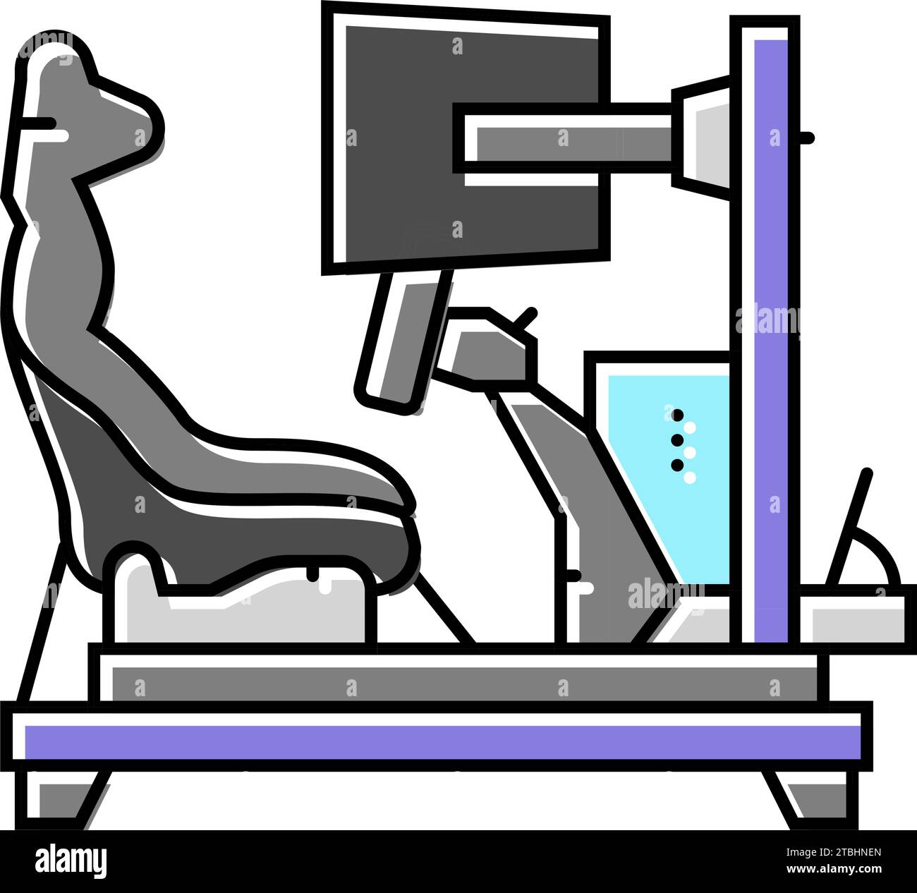 racing simulator vehicle color icon vector illustration Stock Vector ...