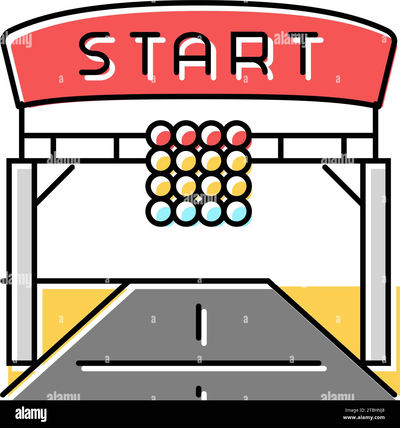 start vehicle speed auto color icon vector illustration Stock Vector ...