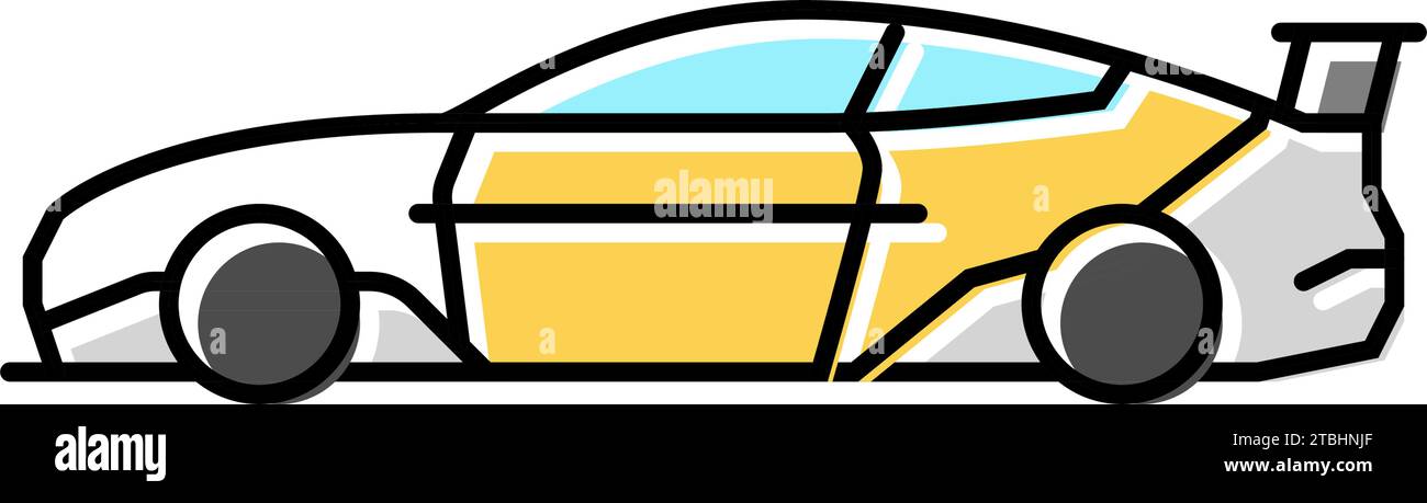 modern racing car vehicle speed color icon vector illustration Stock ...