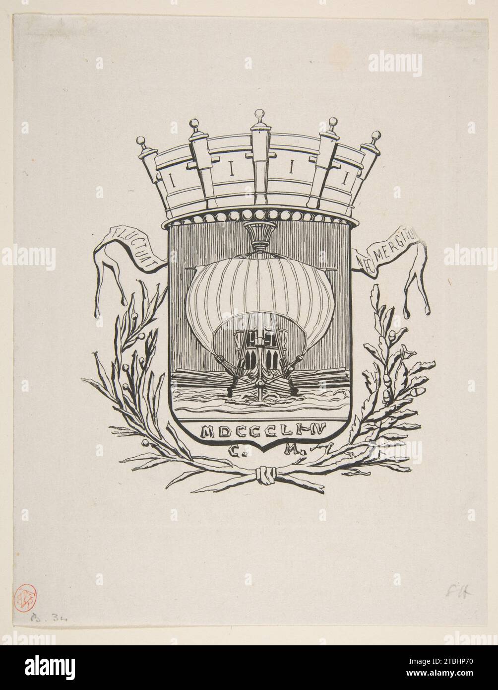 Coat-of-Arms Symbolic of the City of Paris with the motto: It Rocks But ...
