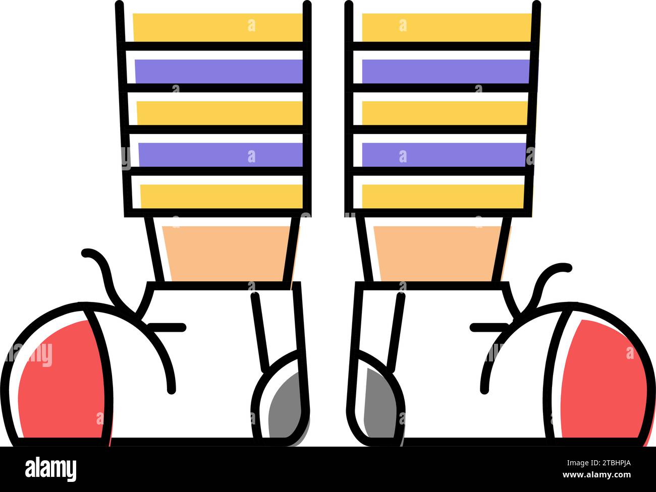 clown feet carnival vintage show color icon vector illustration Stock ...