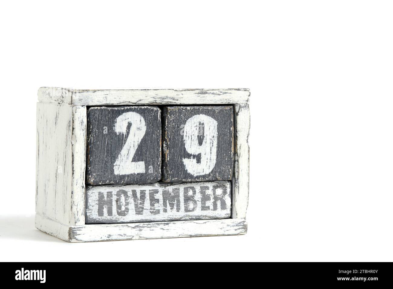 November 29 on wooden calendar, on white background Stock Photo - Alamy