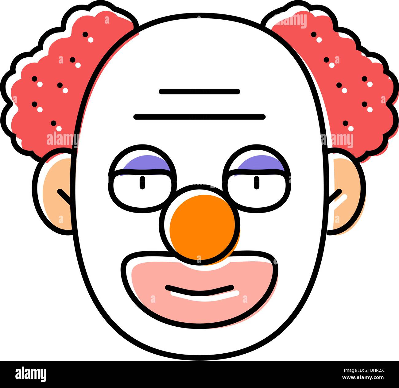 clown vintage show color icon vector illustration Stock Vector Image ...